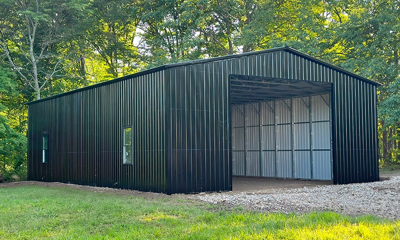 40x60x16 Commercial Metal Building with 14x14 Frame-Out - Diamond Metal ...